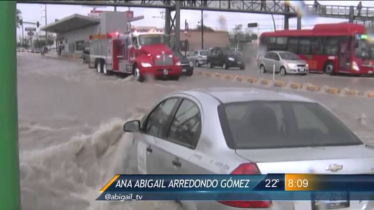 Las Noticias - Lluvias inundan el poniente de Monterrey - YouTube