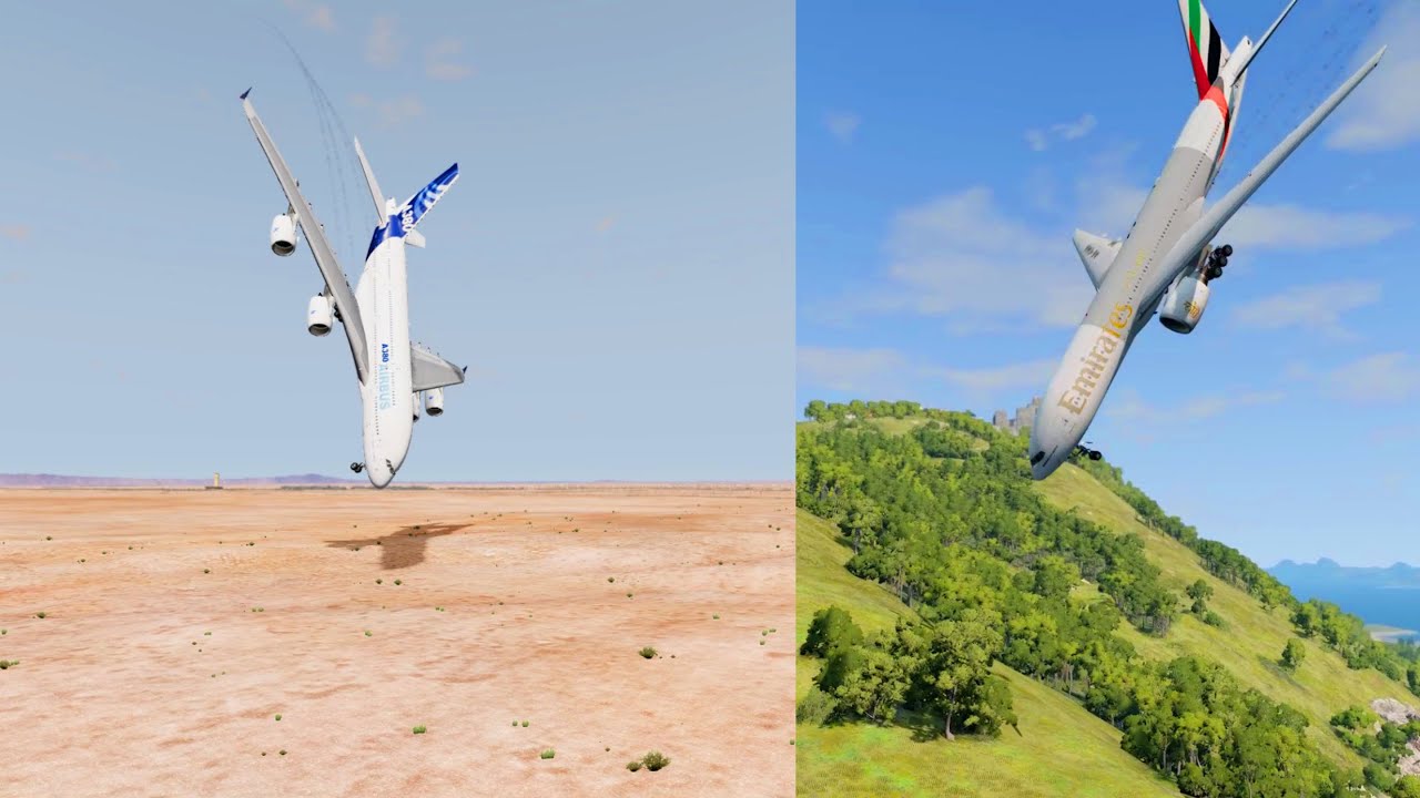 Epic Plane Crash Simulation in BeamNG.drive | Realistic Aviation ...