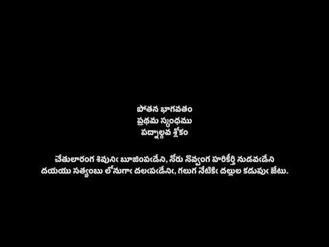 Pothana Telugu Bhagavatam 1 14 - YouTube