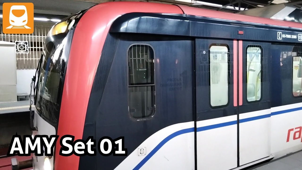 LRT Ampang Line AMY Set 01 Departing at Cempaka Station - YouTube