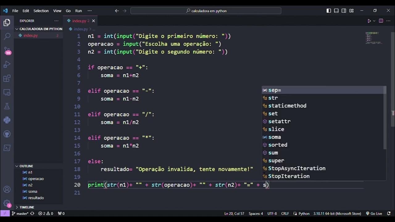 COMO FAZER UMA CALCULADORA EM PYTHON DEV BACK END - YouTube