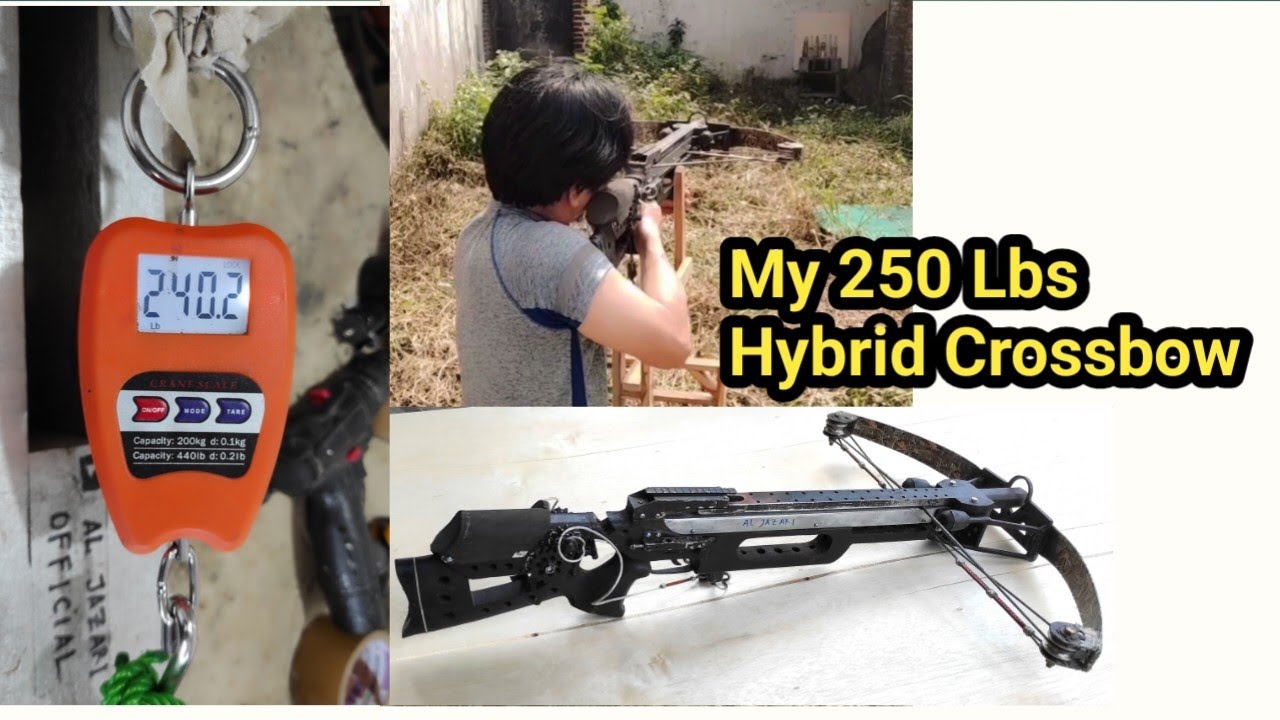 Test shoot my 250 Lbs Hybrid crossbow - YouTube