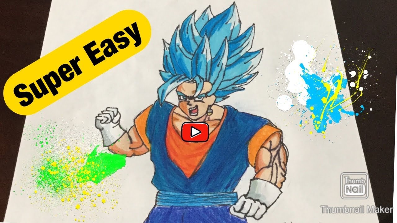 How to draw Vegito. Super Easy - YouTube