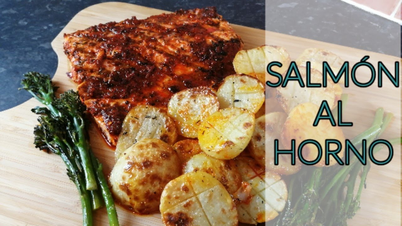 SALMON AL HORNO CON PATATAS | SALMÓN MARINADO | RECETA FÁCIL - YouTube