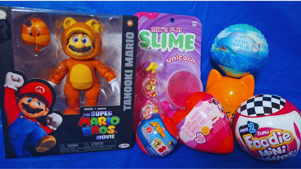 ASMR 9 Minutes Mystery Toys Unboxing blind surprise eggs! Super Mario ...