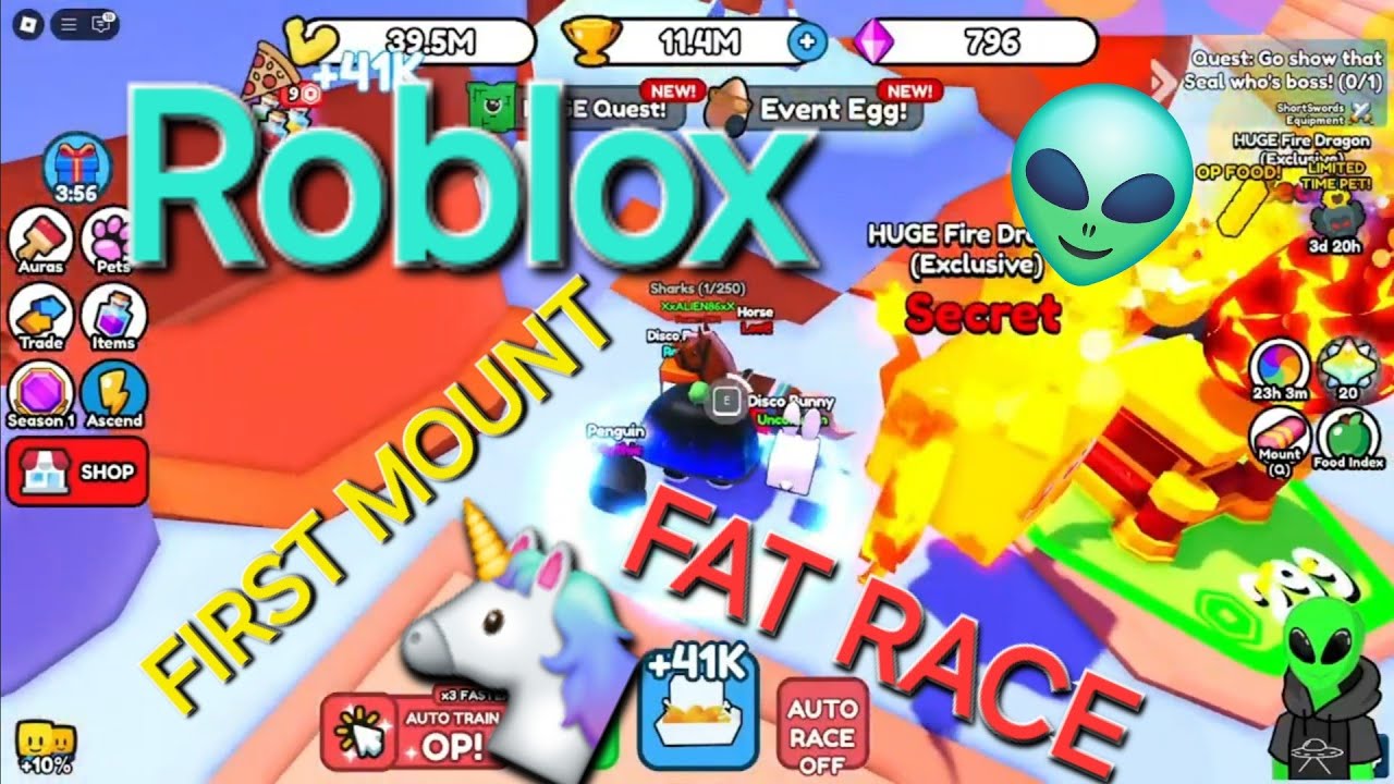 How to get your first MOUNT in ROBLOX - Fat Race - YouTube