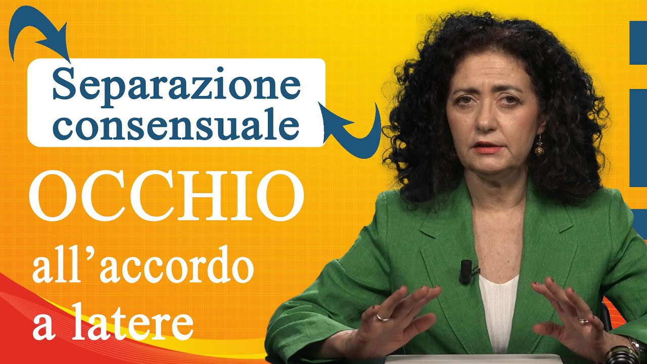Separazione consensuale. OCCHIO all'accordo a latere ! - YouTube
