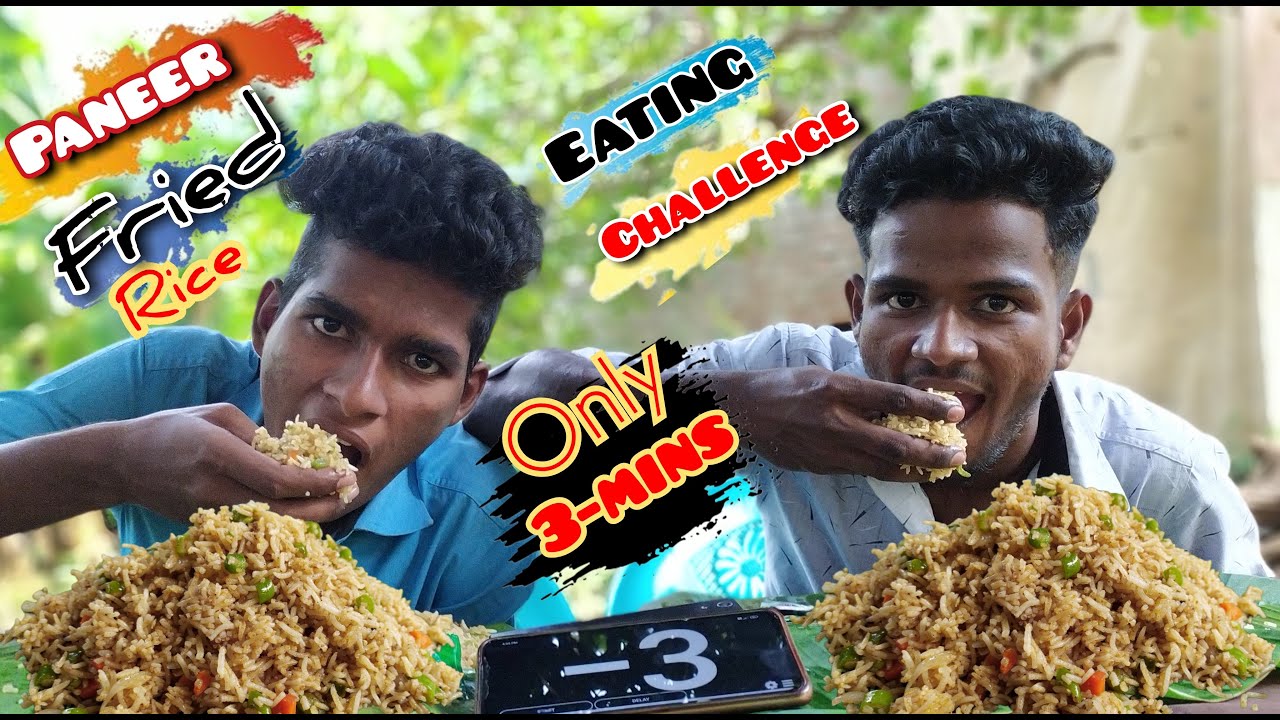 3 minutes challenge | panner fried rice eating challebge in tamil ...