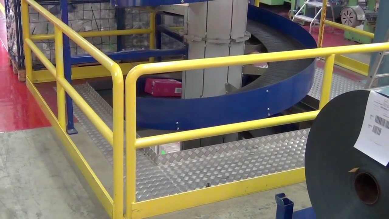 Motorized Spiral conveyor multi stage - YouTube