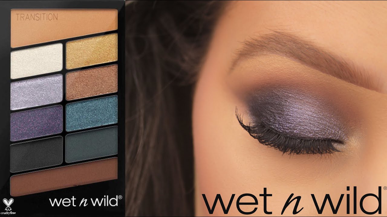 BEGINNERS EYE MAKEUP USING WET N WILD | PURPLE SMOKEY EYE | EIMEAR ...