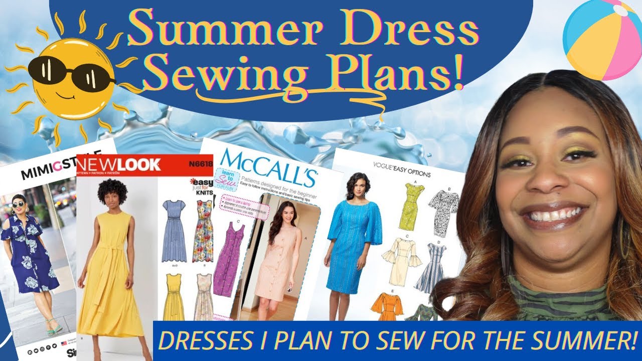 Planning My Summer Dresses! Pattern and Fabric Matching!!! - YouTube