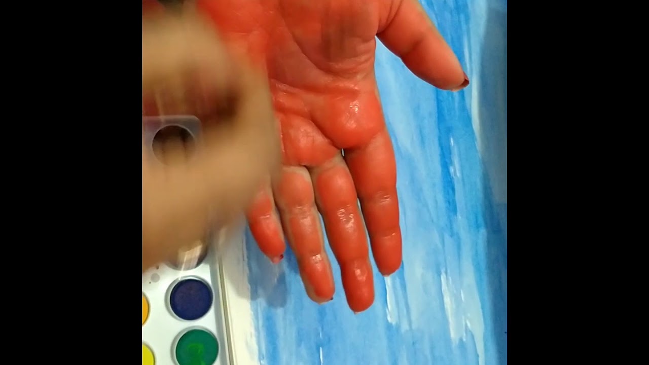 Hand print Activity for kids let them explore with colours. - YouTube