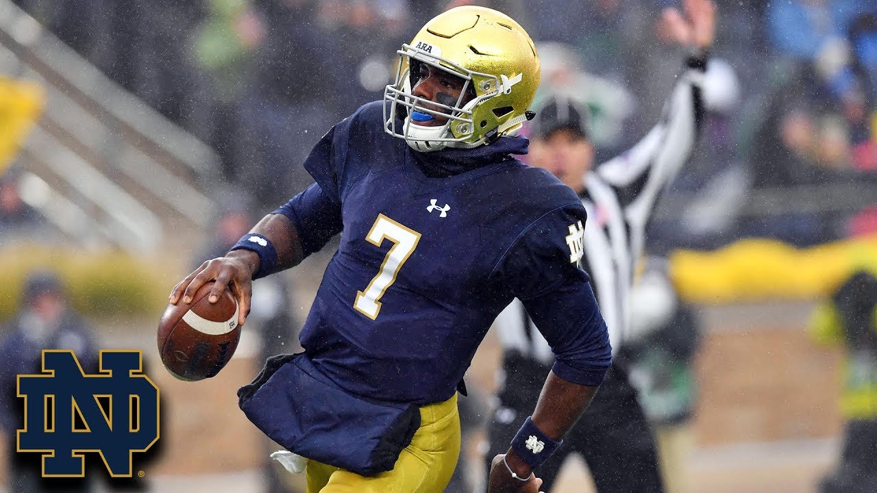 Notre Dame Qb Brandon Wimbush Highlights Vs Wake Forest Youtube
