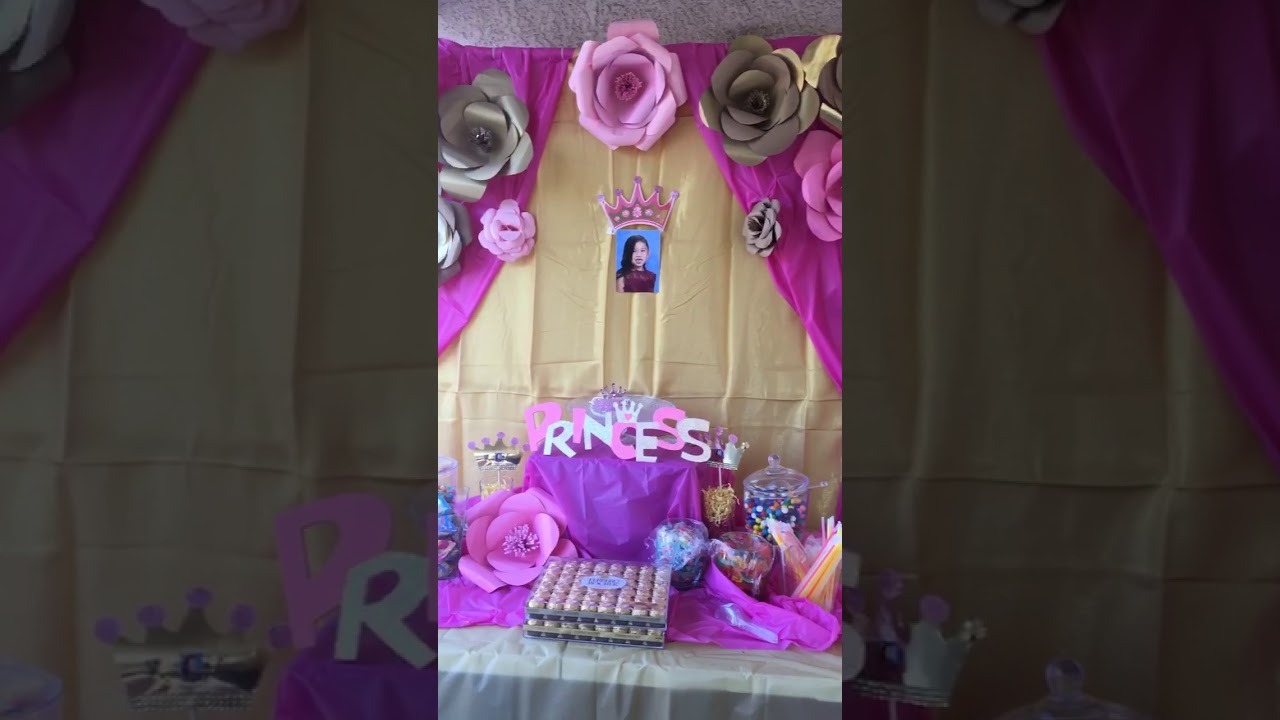 diy florals backdrop for my daughter 7th birthday party 🎉 - YouTube