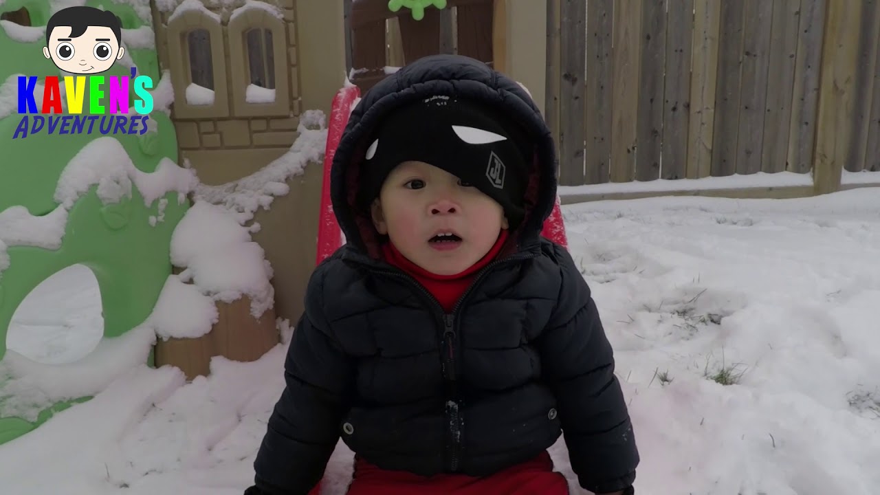 SNOW DAY Toddler Plays in Snow for the First Time - YouTube