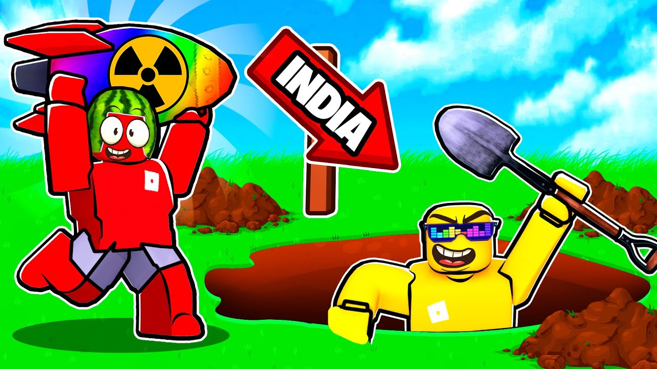 ROBLOX But DIGGING To INDIA - YouTube