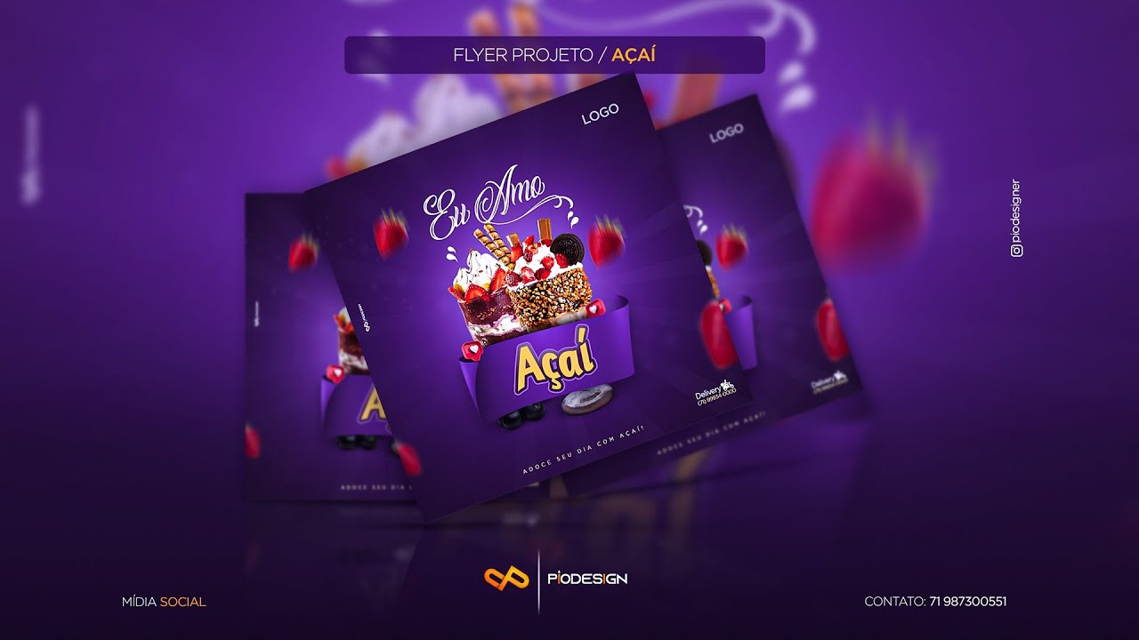 PSD EDITÁVEL PROJETO NO RAMO DE AÇAÍ - YouTube