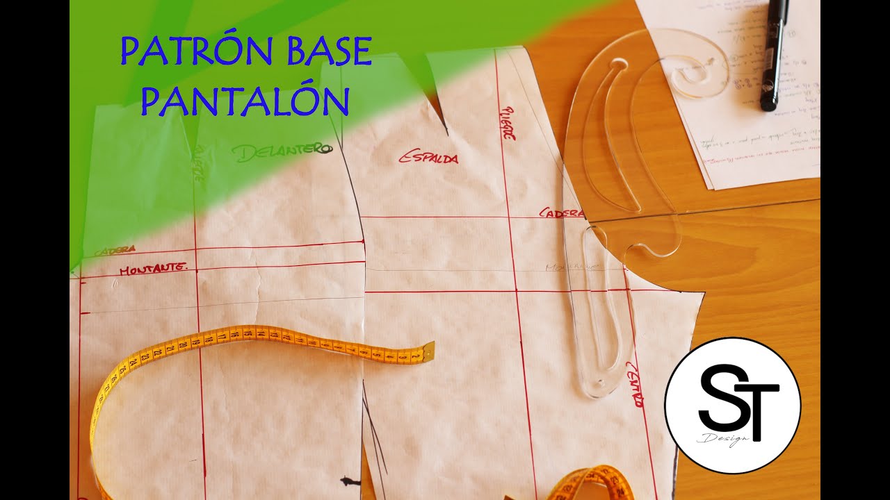 PATRÓN PANTALÓN BASE - MOLDE PANTALON - CURSO PATRONAJE - YouTube