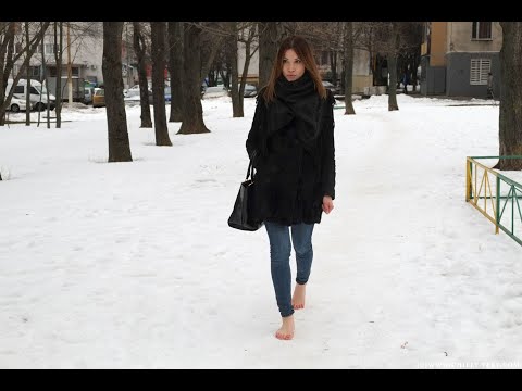 Chilly Feet. Barefoot on the snow. Part 2 (Natalia)