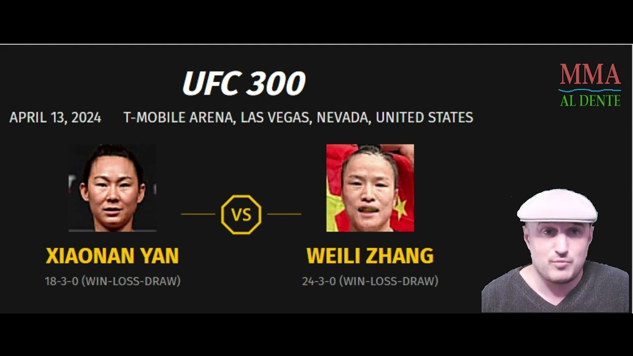 Weili Zhang vs. Yan Xiaonan Prediction and Bet UFC 300 - YouTube