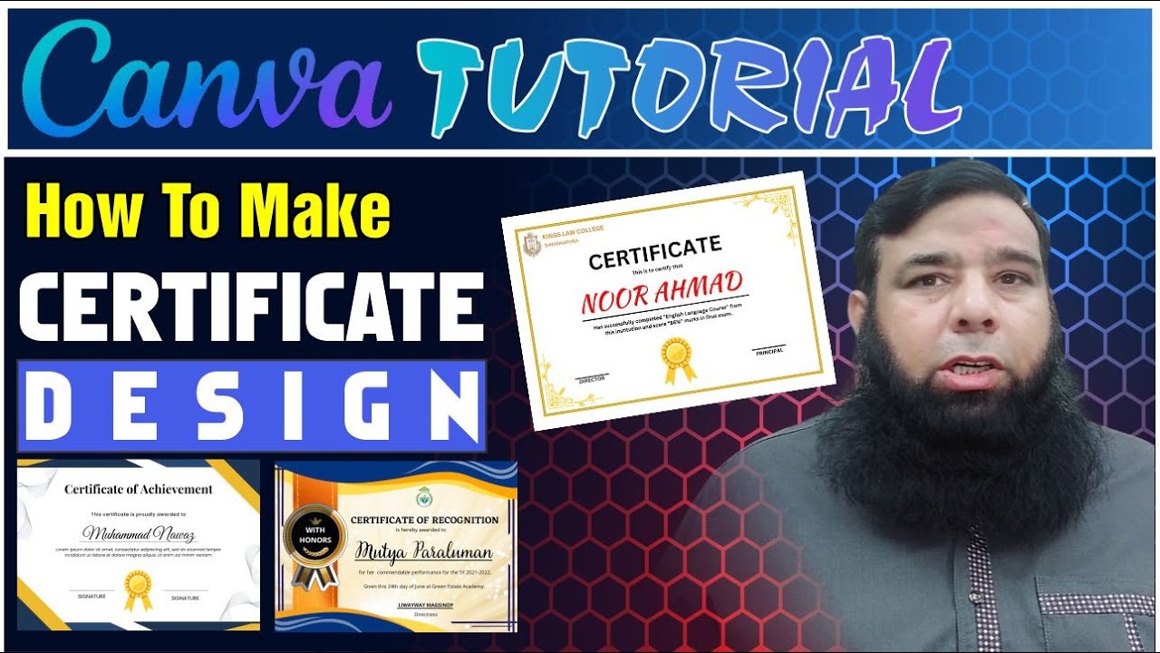 How To Make Certificate Design in Canva || Canva Tutorial || Shahid Naeem. - YouTube