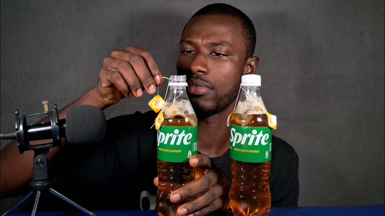 ASMR DRINKING | LIPTON + SPRITE ASMR DRINKING - YouTube