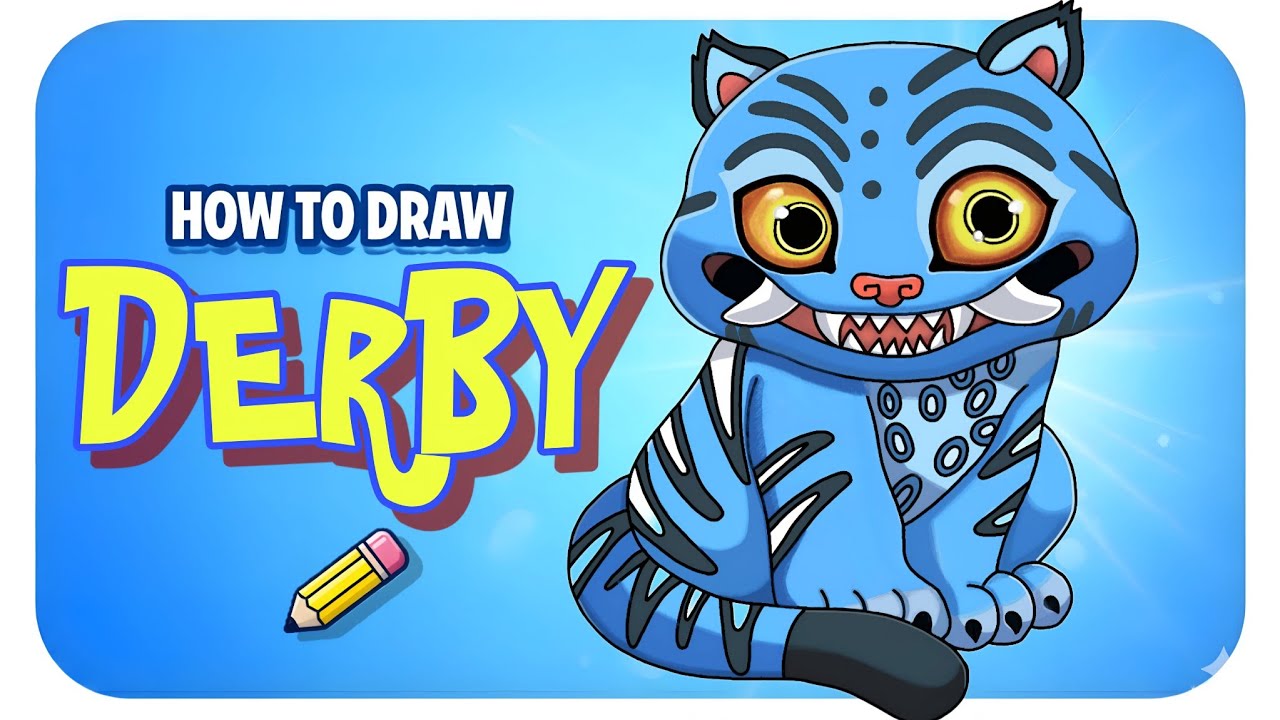 How to Draw Derby the Tiger | Kpop Demon Hunters. - YouTube