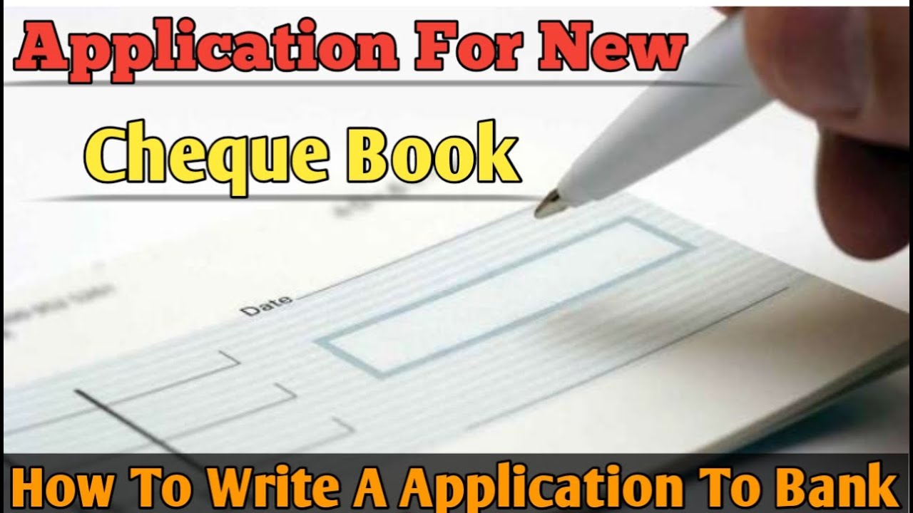 Letter To The Bank For Cheque Book | Letter To Bank Manger For The New ...