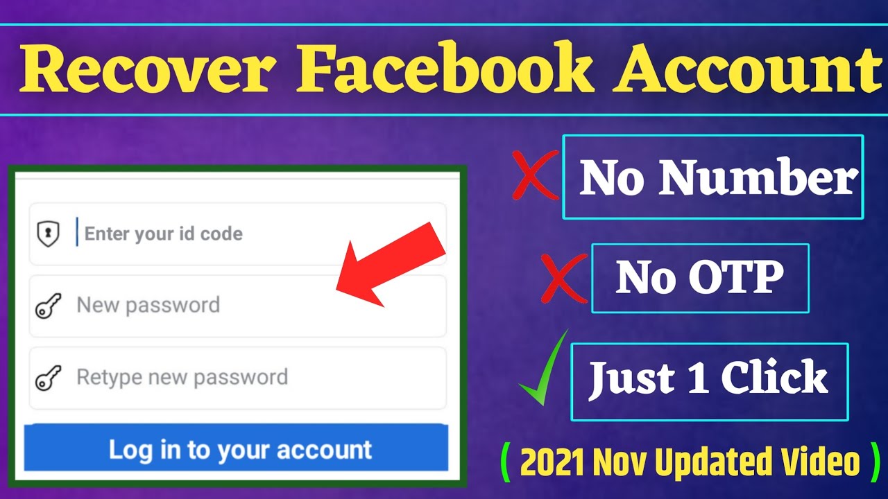how to recover facebook id without email and phone number | recover ...