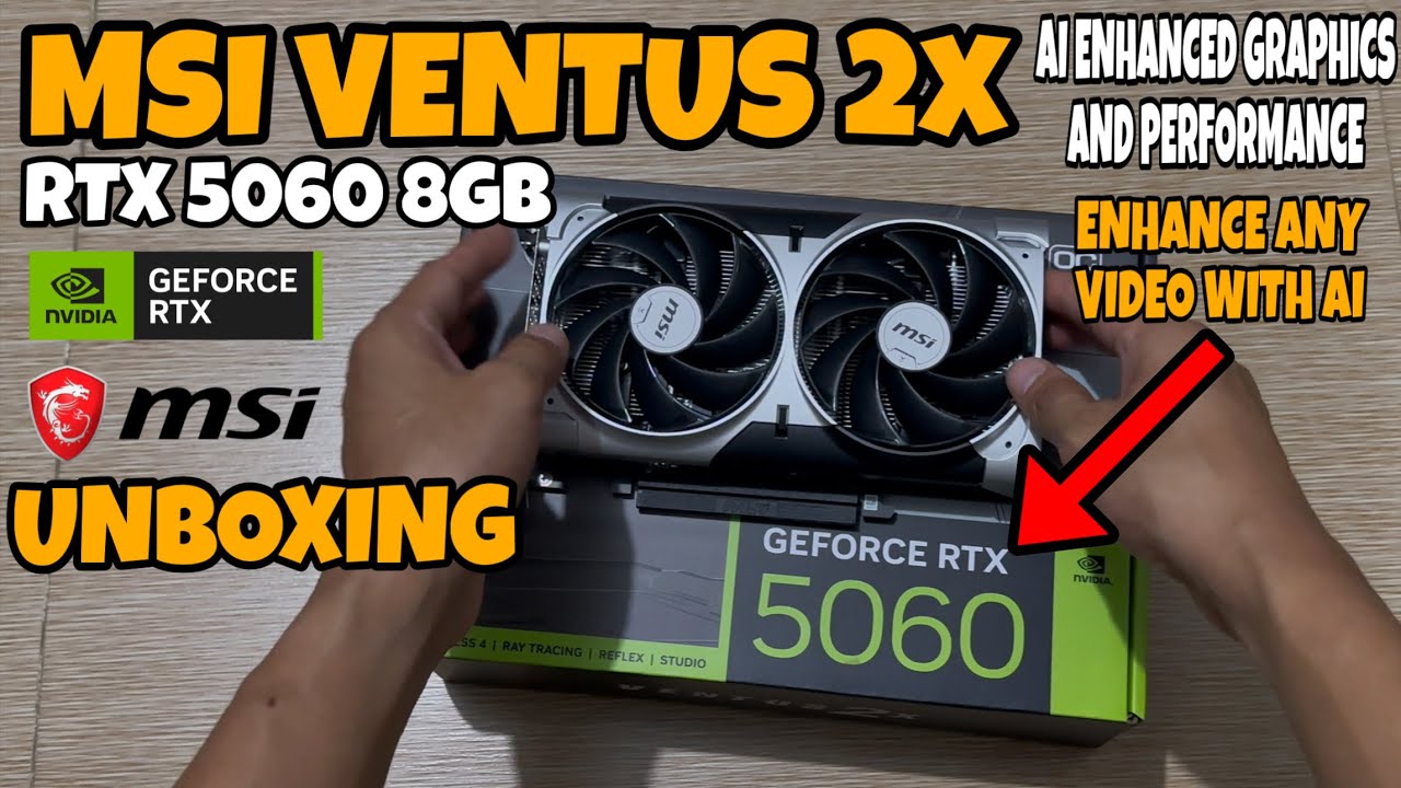 MSI VENTUS 2X RTX 5060 8GB | UNBOXING | WHAT'S INSIDE THE BOX - YouTube