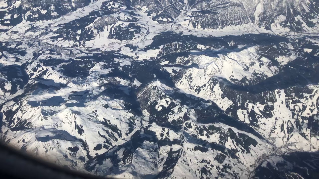 Snow view from plane - YouTube