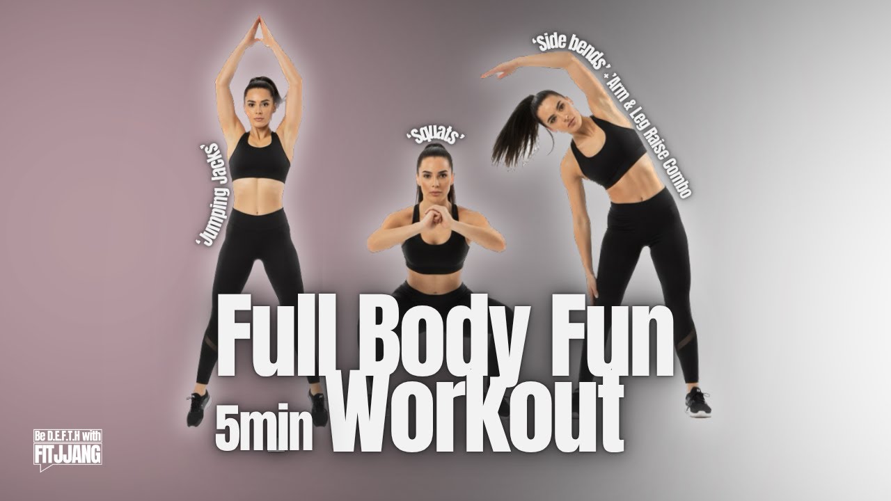 Day 4 | Full Body Fun Workout with Jumping Jacks & Squats - YouTube