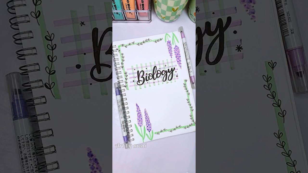 Biology assignment cover page design idea || art by moni #youtubeshorts ...