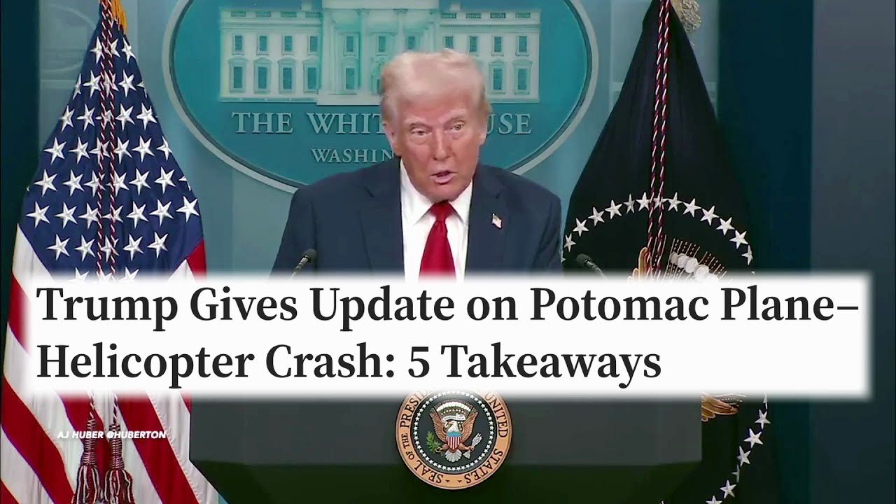 Trump Gives Update on Potomac Plane–Helicopter Crash - YouTube