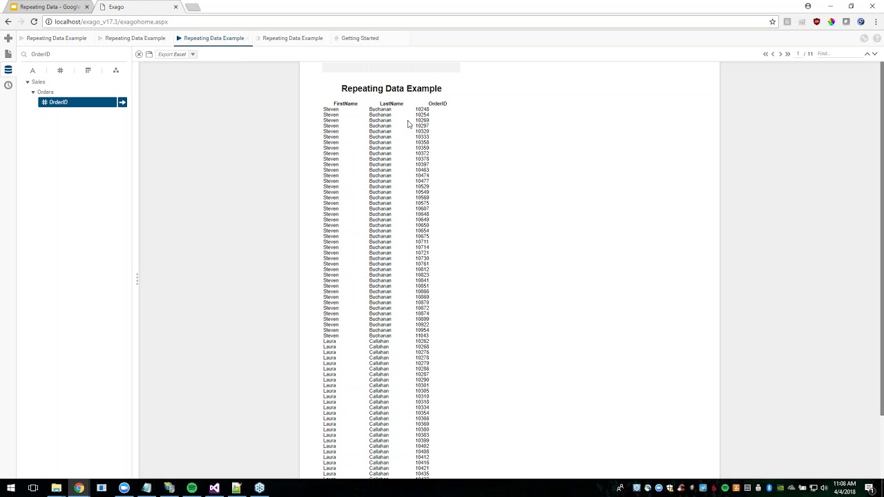 Exago Support Lab: Repeating Data - YouTube