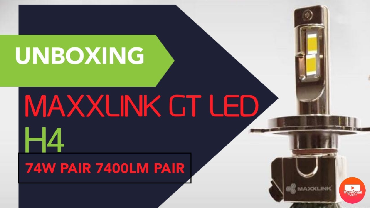 MAXXLINK GT LED H4 REVIEW 74W / 7400LM / FANLESS / LUMEN TEST / ONROAD ...