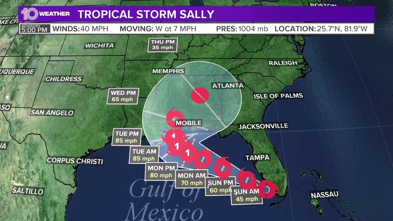LIVE RADAR: Tropical Storm Sally now in the Gulf of Mexico - YouTube
