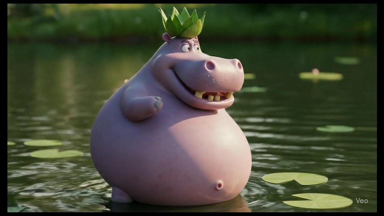 The Splash King 🦛 | Funny Fat Hippo Animation | #FattyAnimals # ...