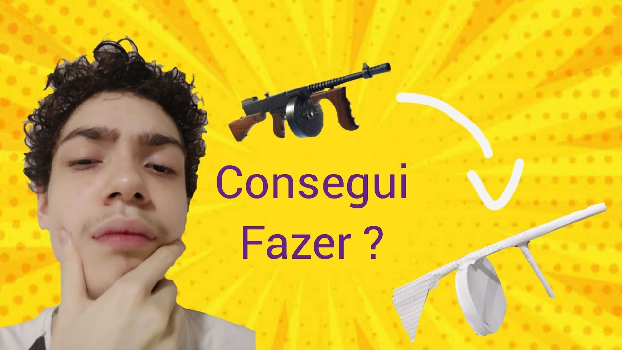 Fazendo uma Tomigun do Fortnite com papel - YouTube