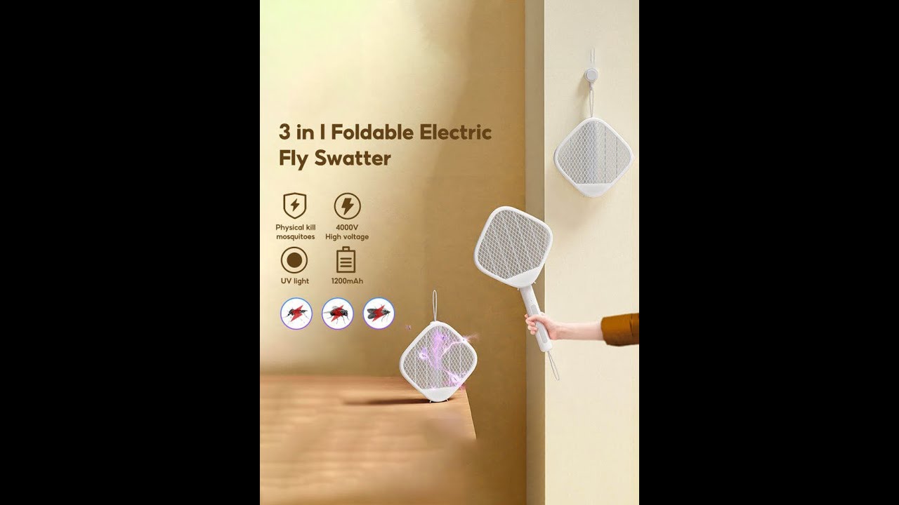 Xiaomi Qualitell V1 Foldable Mosquito Swatter And Electric - YouTube