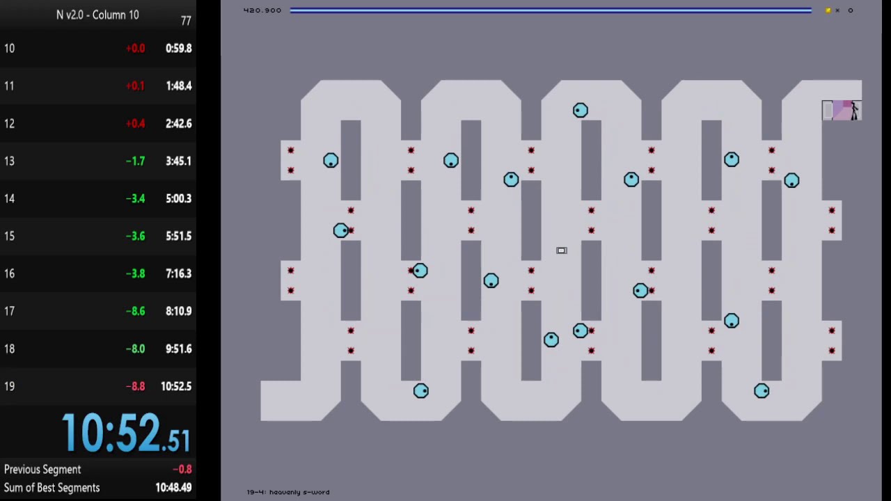 N v2.0 - Column 10 Speedrun in 10:52 - YouTube