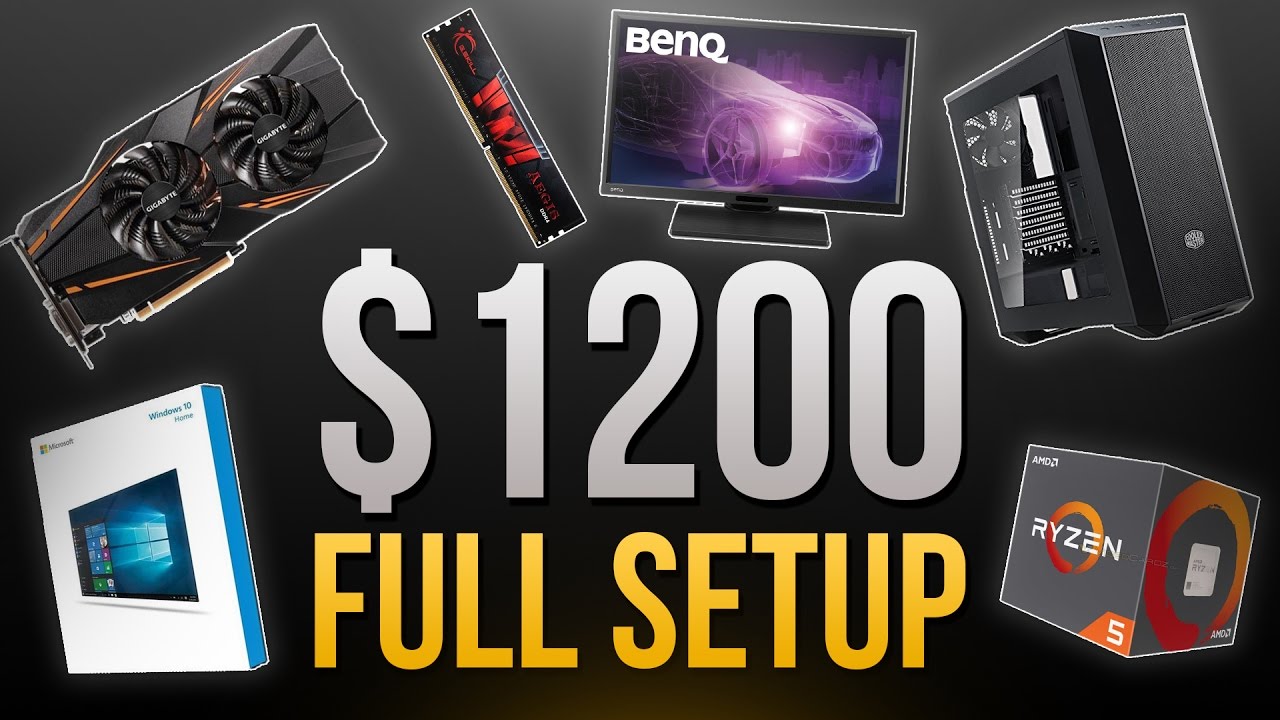 BEST $1200 Full Setup for Gaming | Ryzen 5/ GTX 1070 | 1440p Ultra ...