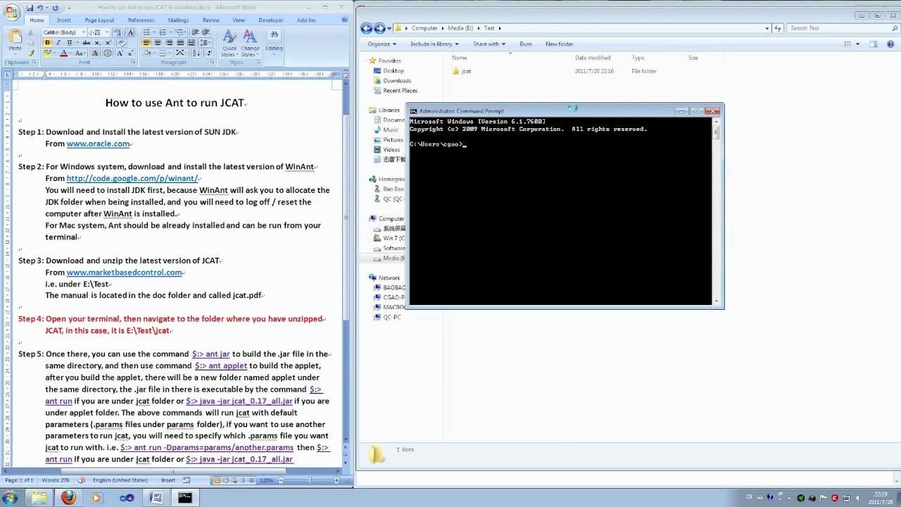 How to use Ant to run JCAT - YouTube