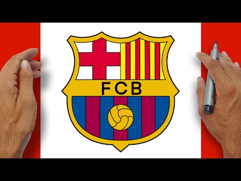 How to Draw FC BARCELONA LOGO Easy Step-by-step 