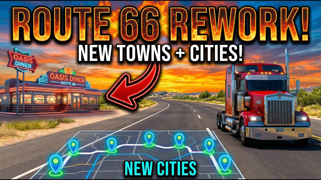 “ATS ROUTE 66 REWORK – New Cities, Towns & Major Rebuild!” - YouTube