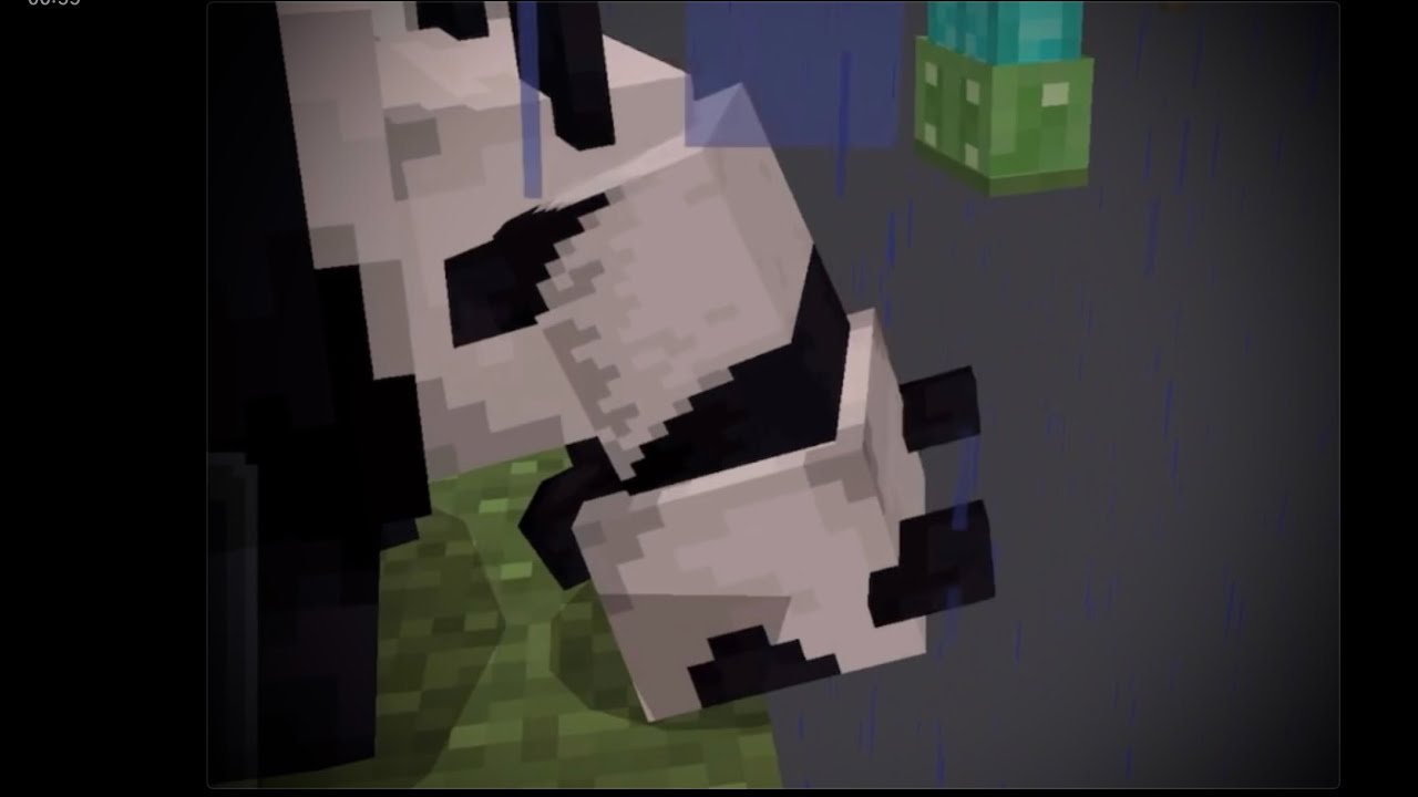 A baby panda rolled to the void in our skyblock server! (4K) (Ft ...