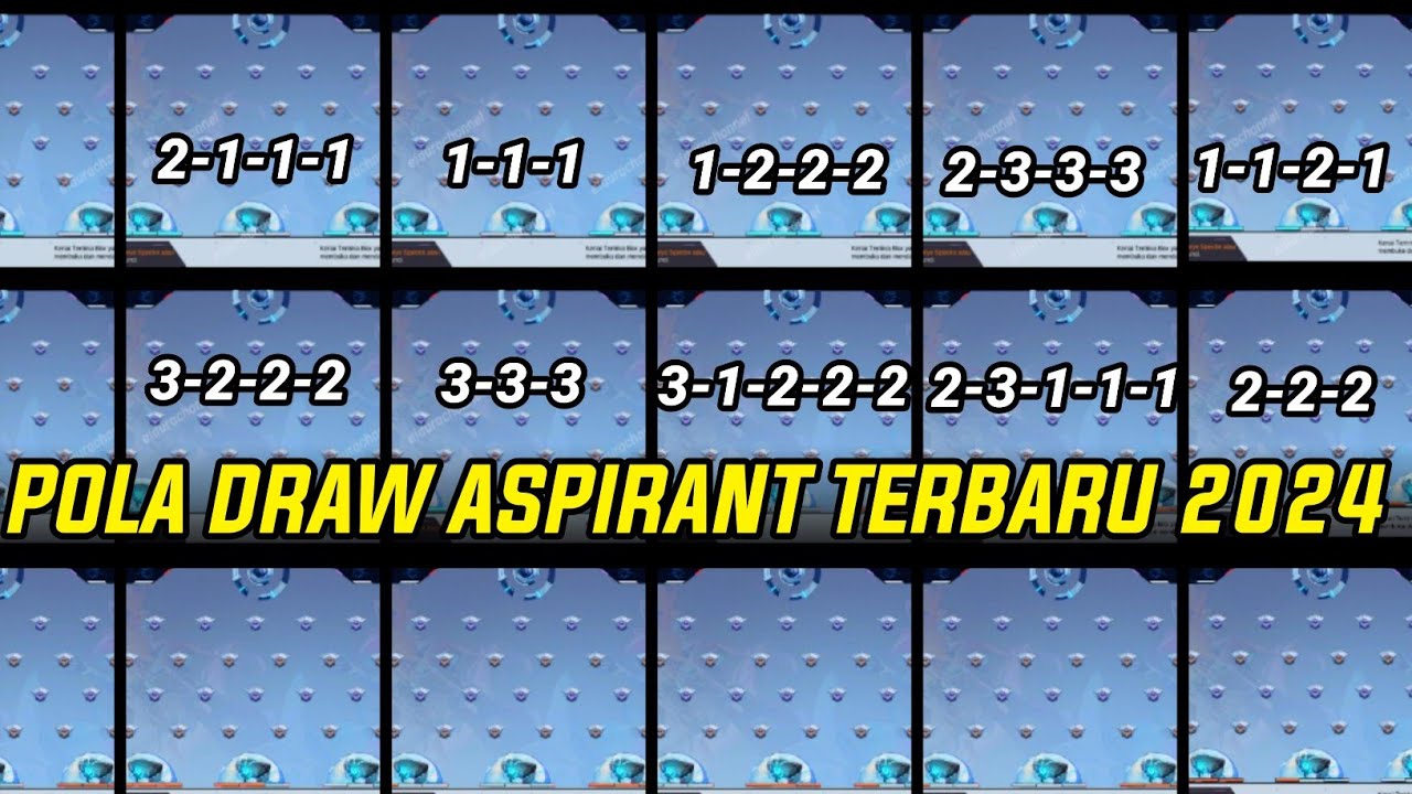 POLA ASPIRANT TERBARU 2024 DI JAMIN DAPAT SKIN ASPIRANT POLA DRAW ...