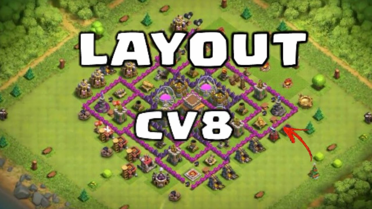 LAYOUT CV8 #5 (CLASH OF CLANS) - YouTube