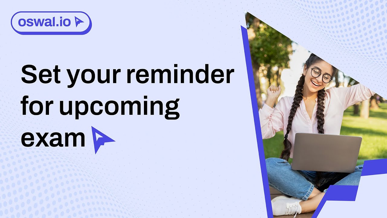 Set your reminder for upcoming exam on oswal - YouTube