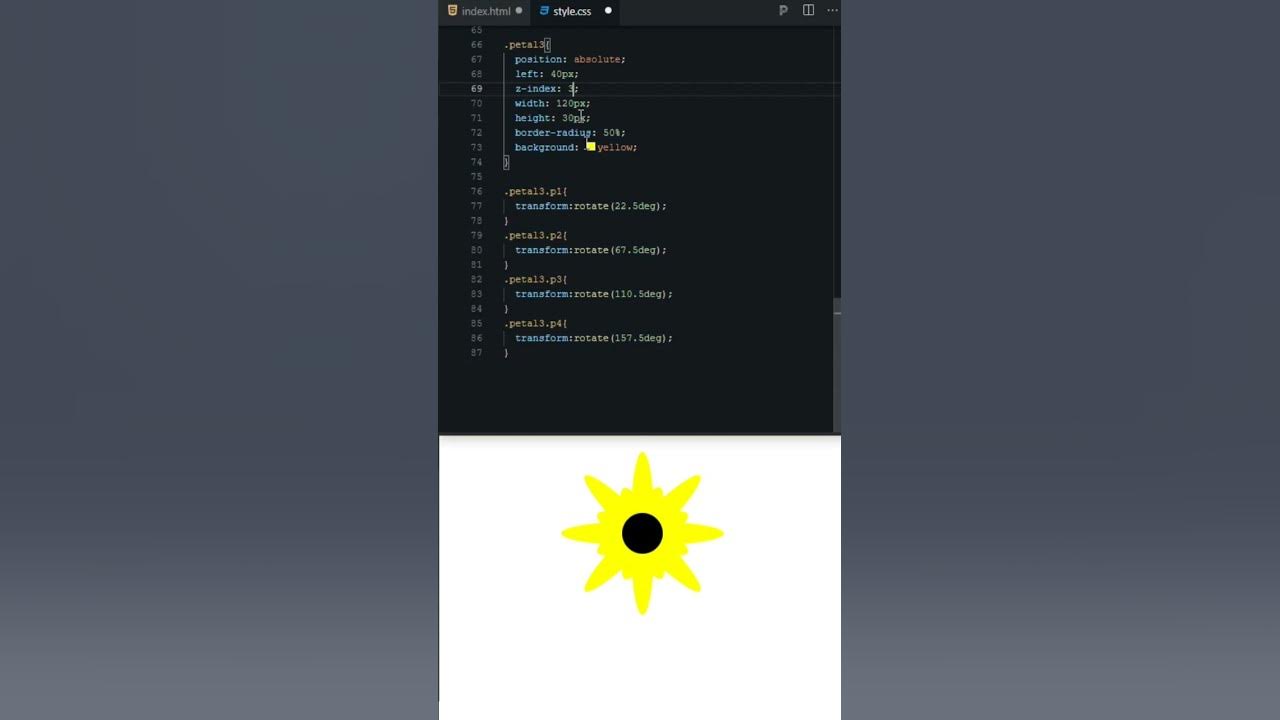 Creating A Flower 🌼🌼 Using Css Html And Css Css Tricks Coding 🔥 Shorts Youtube